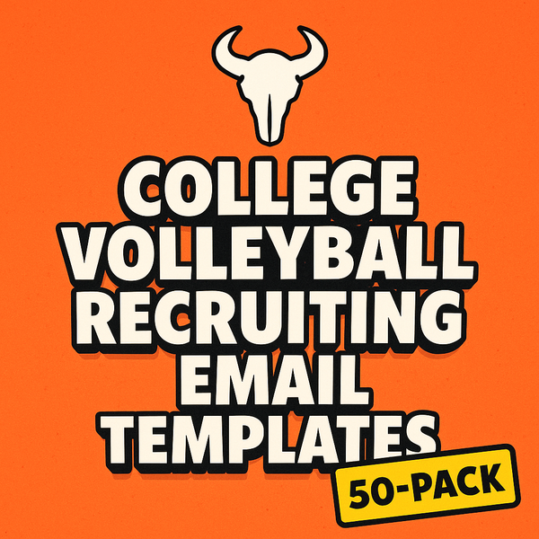 College Volleyball Recruiting Email Templates — 50-Pack (NCAA D1, D2,
